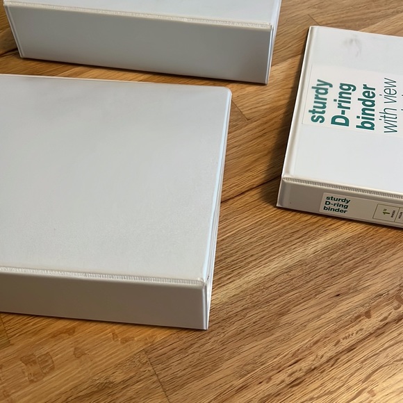 Storage & Organization | Brand New White Binders Three Of Them Two Are ...